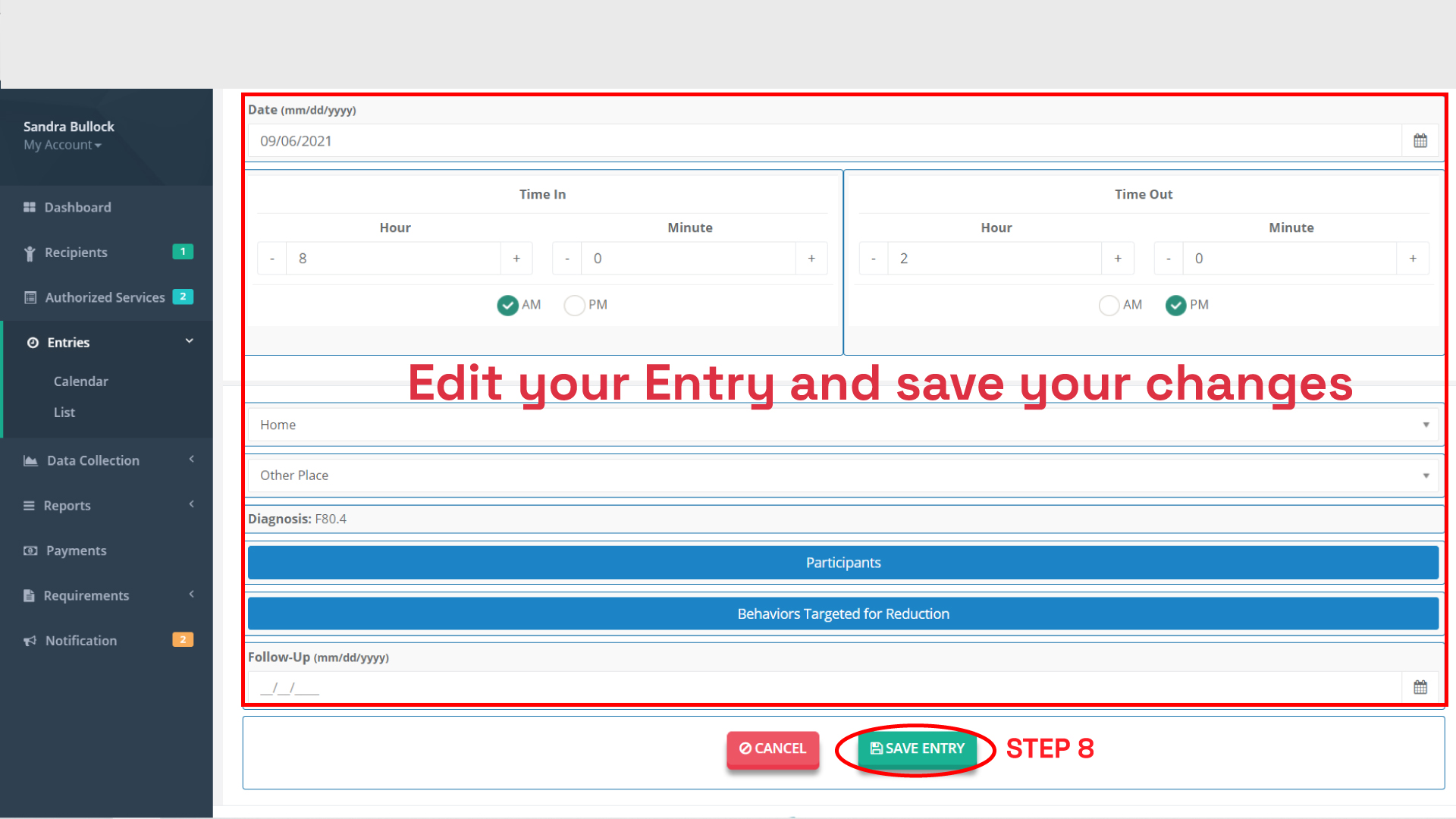 How to edit an Entry? – Admin TCA Support