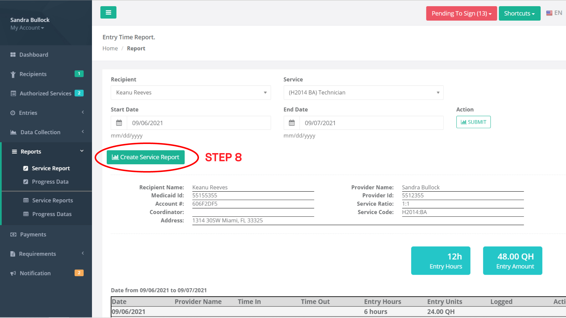 How to create a Service Report? – Admin TCA Support