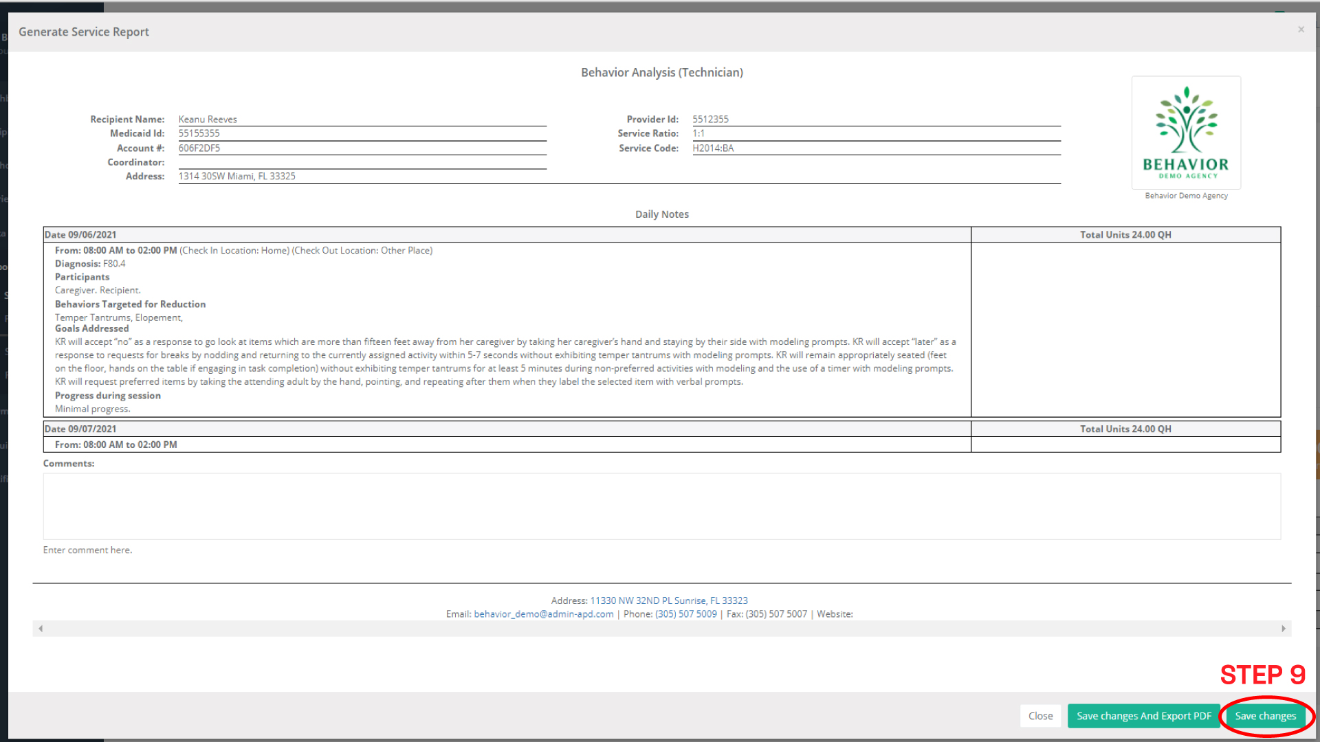 How to create a Service Report? – Admin TCA Support